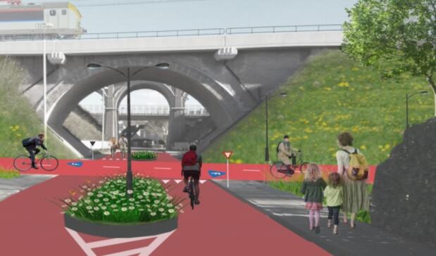 Aansluiting F106 met F103 - Fietssnelwegen